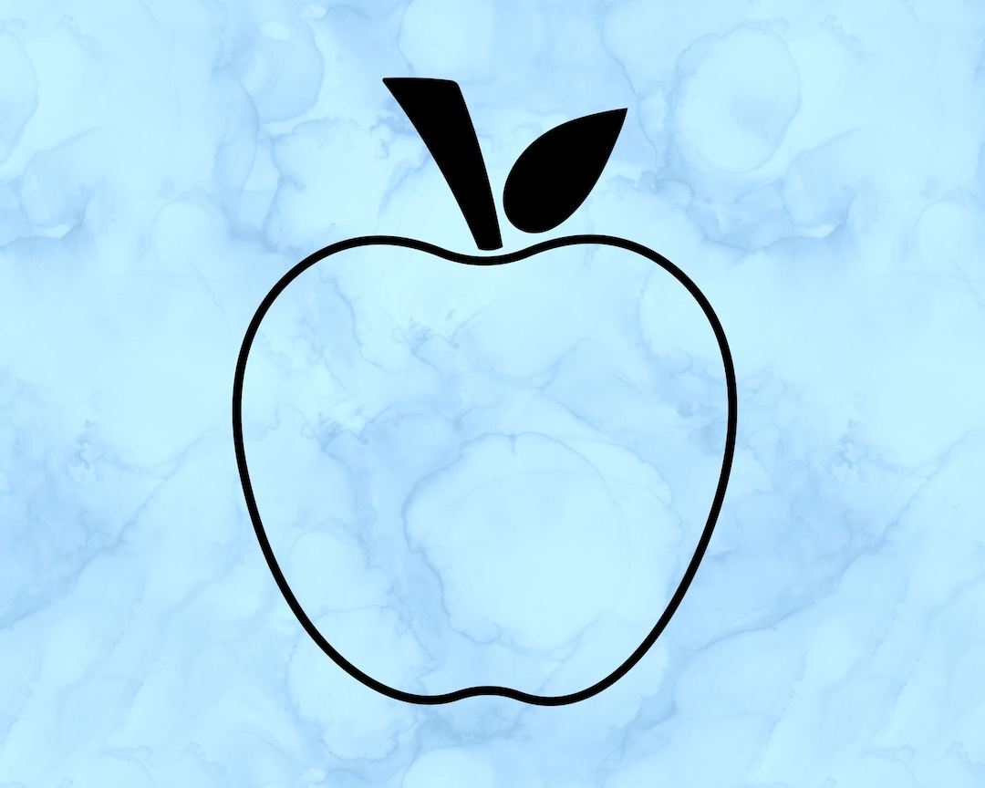 Apple Outline Decal - Etsy
