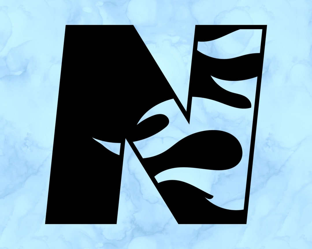 Flame Letter N Decal - Etsy