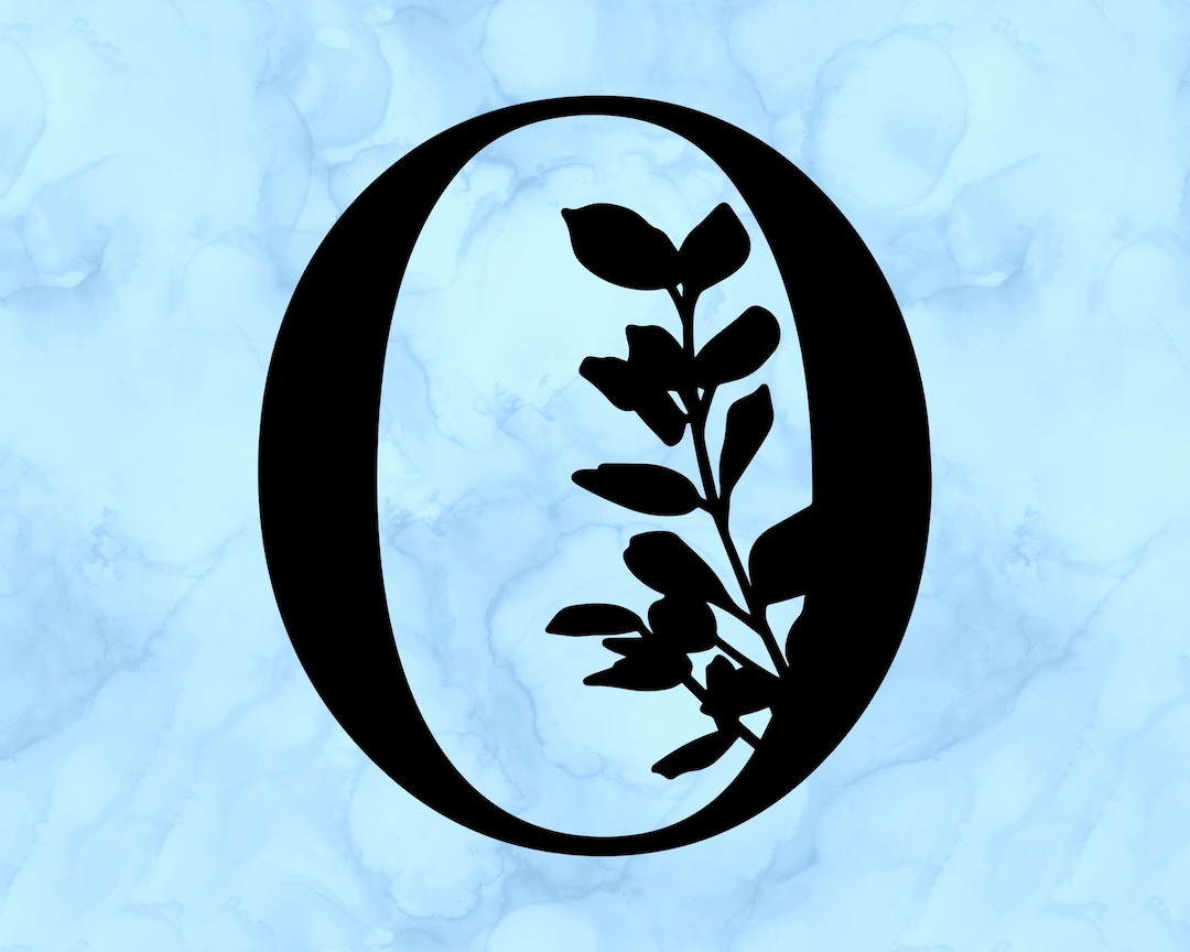 Foliage Letter O Decal - Etsy