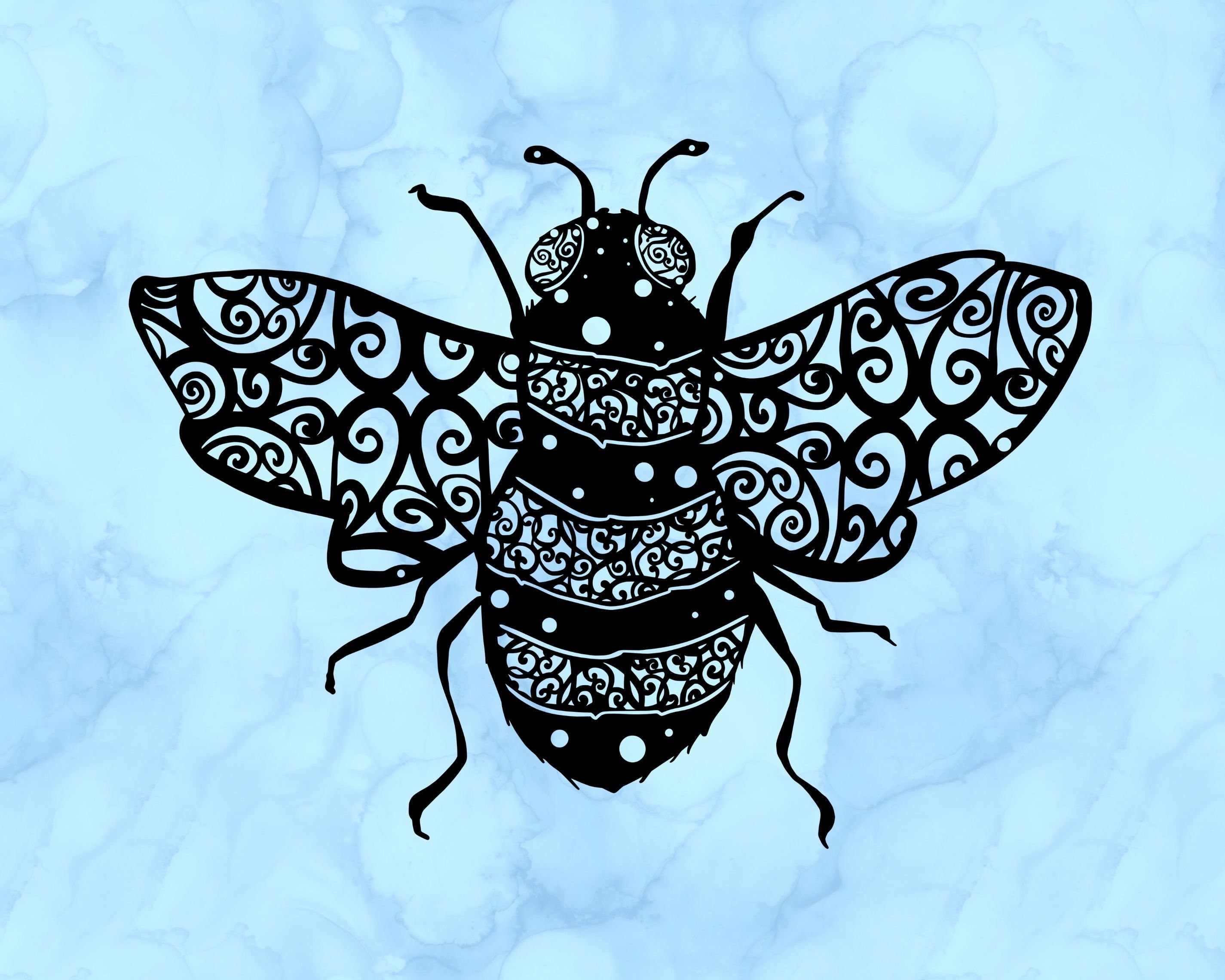 Bee Zentangle Decal | Etsy