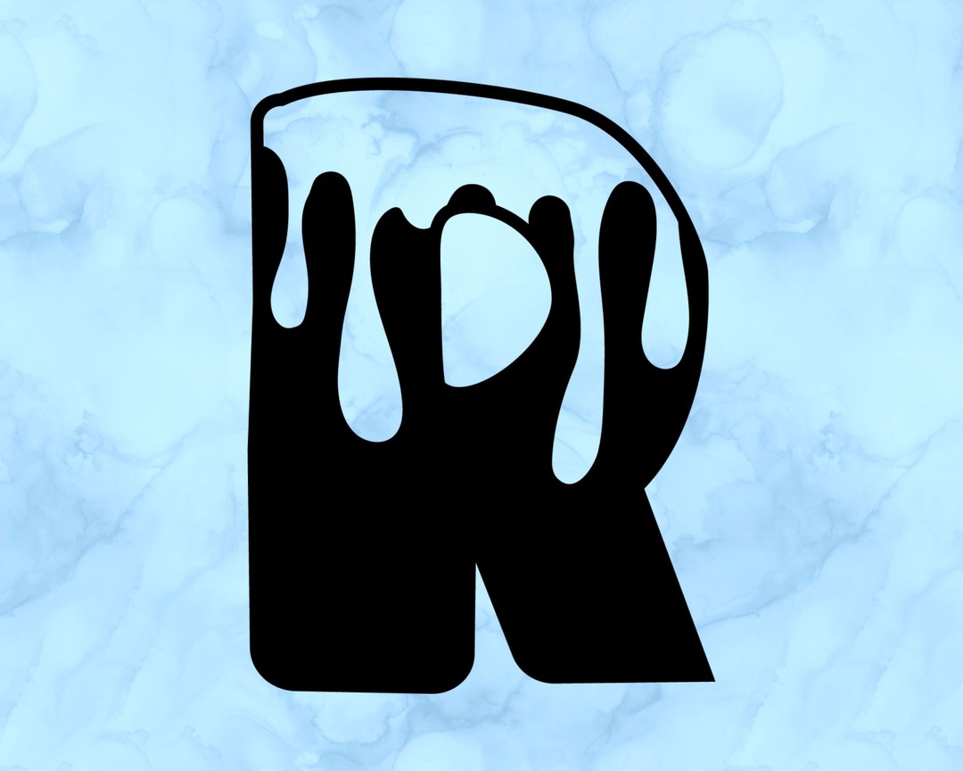Drip Letter R Decal - Etsy