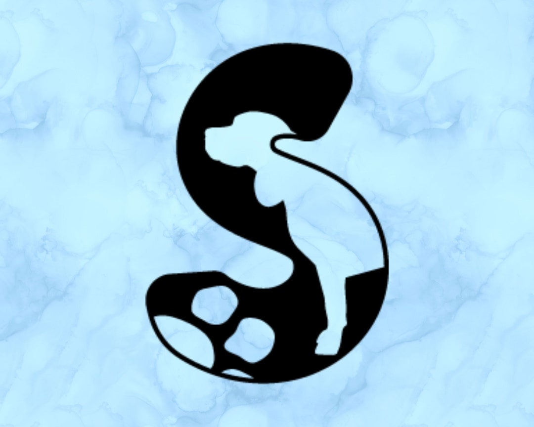 Dog Letter S Decal - Etsy