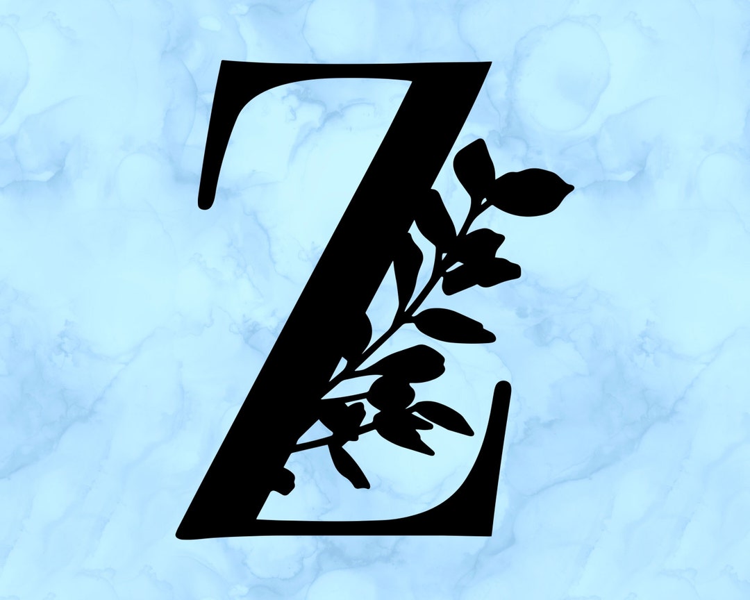 Foliage Letter Z Decal - Etsy