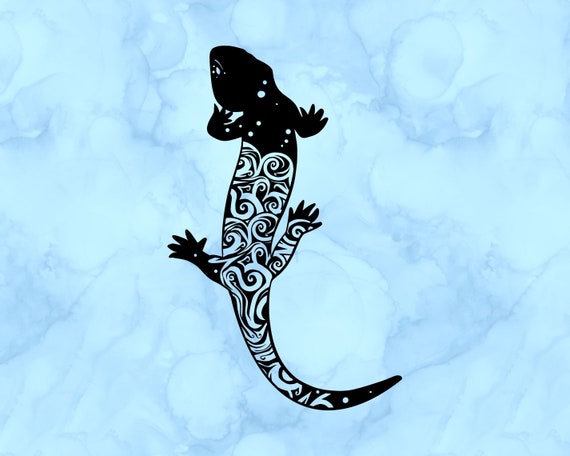 Salamander Zentangle Decal - Etsy