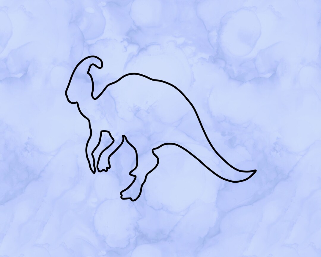 Parasaurolophus Outline Decal - Etsy
