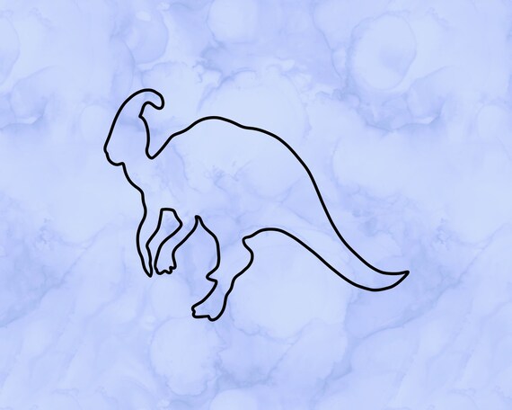 Parasaurolophus Outline Decal | Etsy