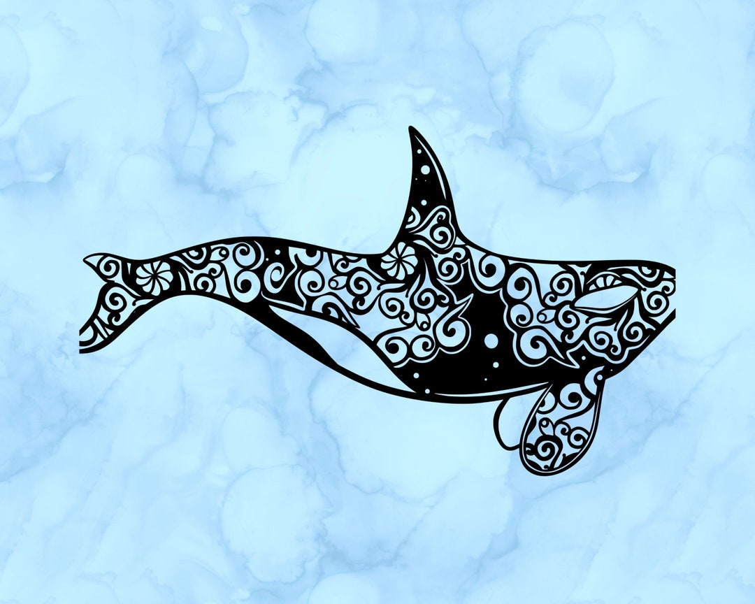 Orca Zentangle Decal - Etsy