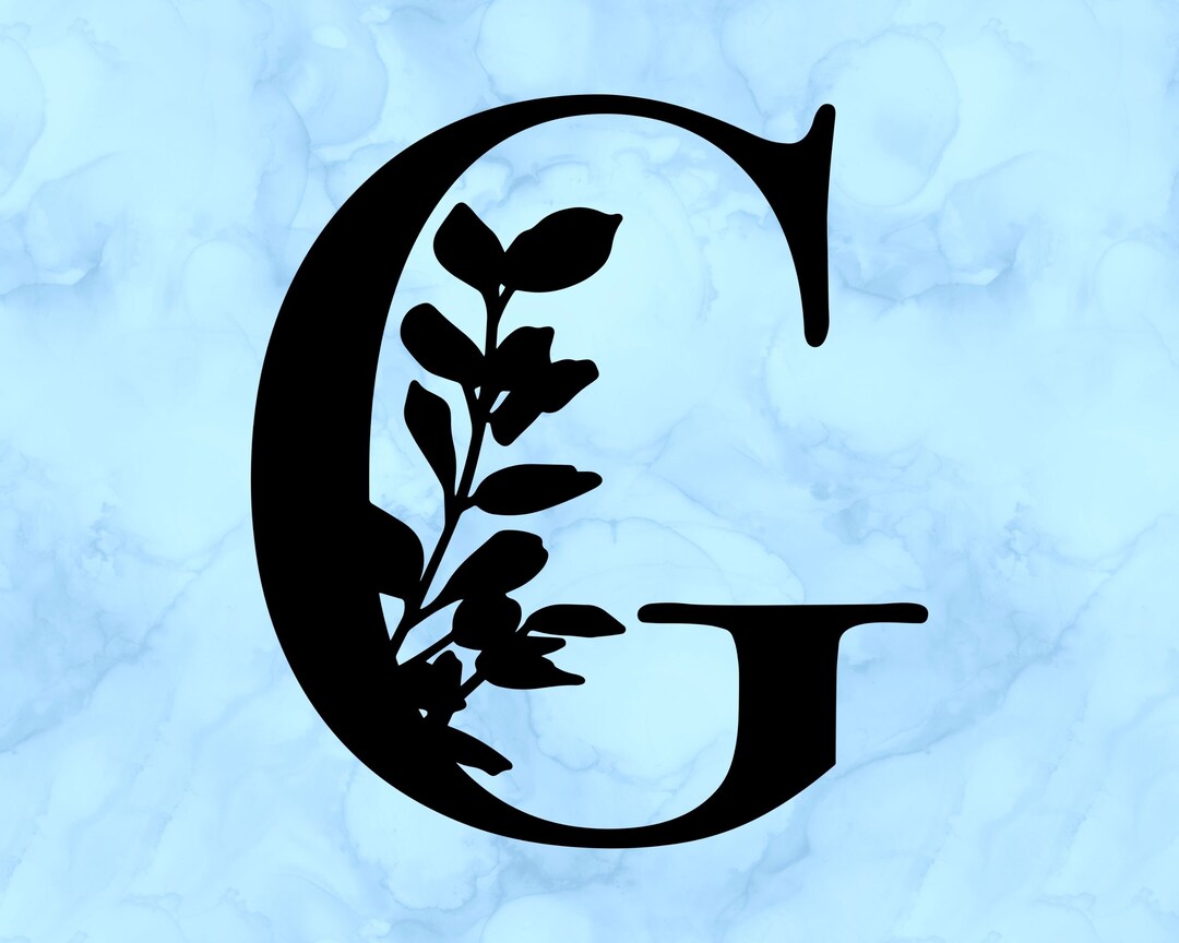 Foliage Letter G Decal - Etsy