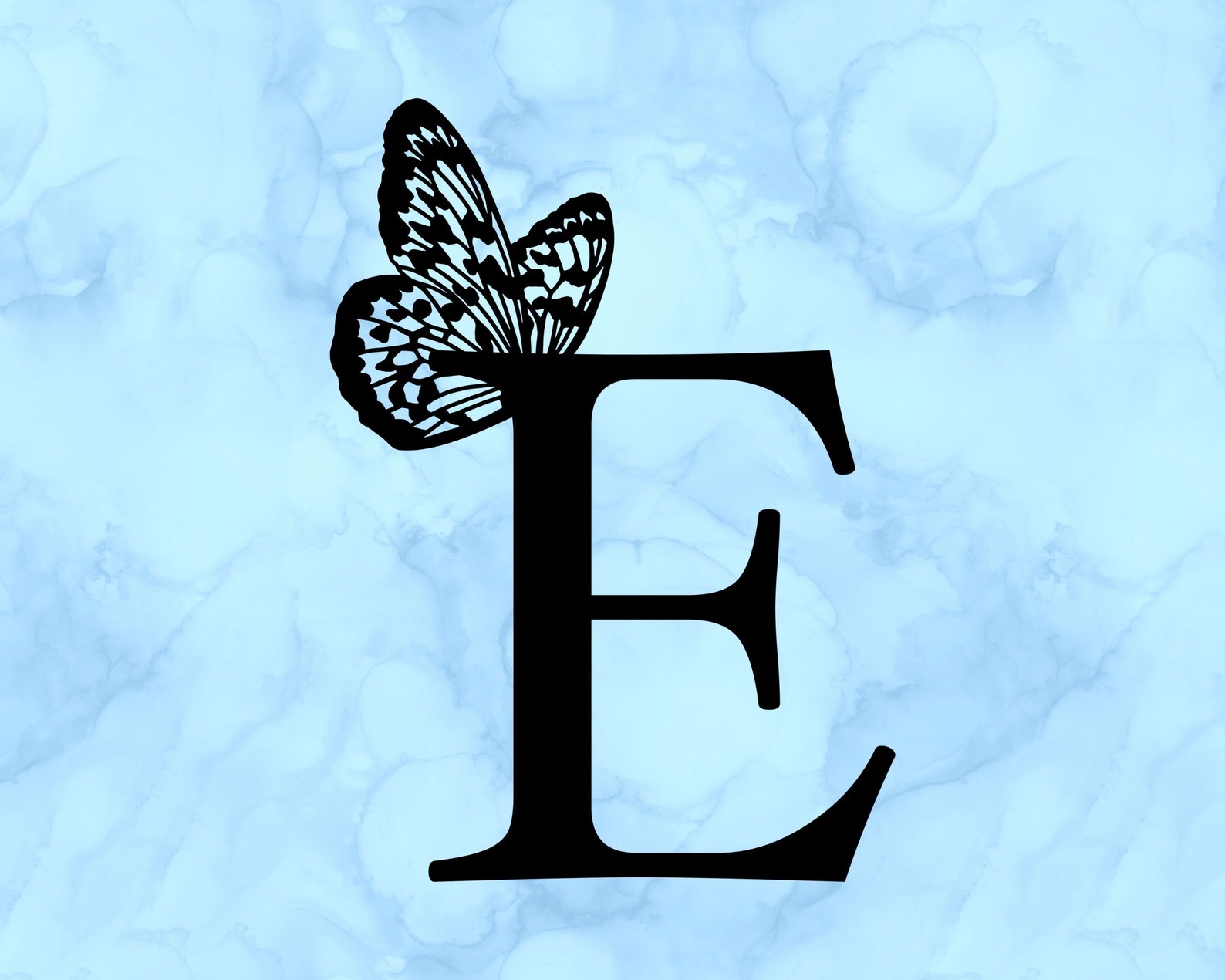 Butterfly Letter E Decal - Etsy