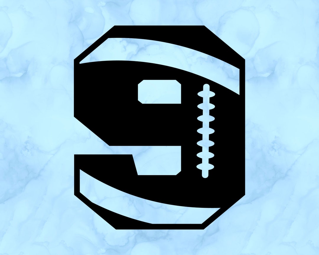 Football Number 9 Decal - Etsy