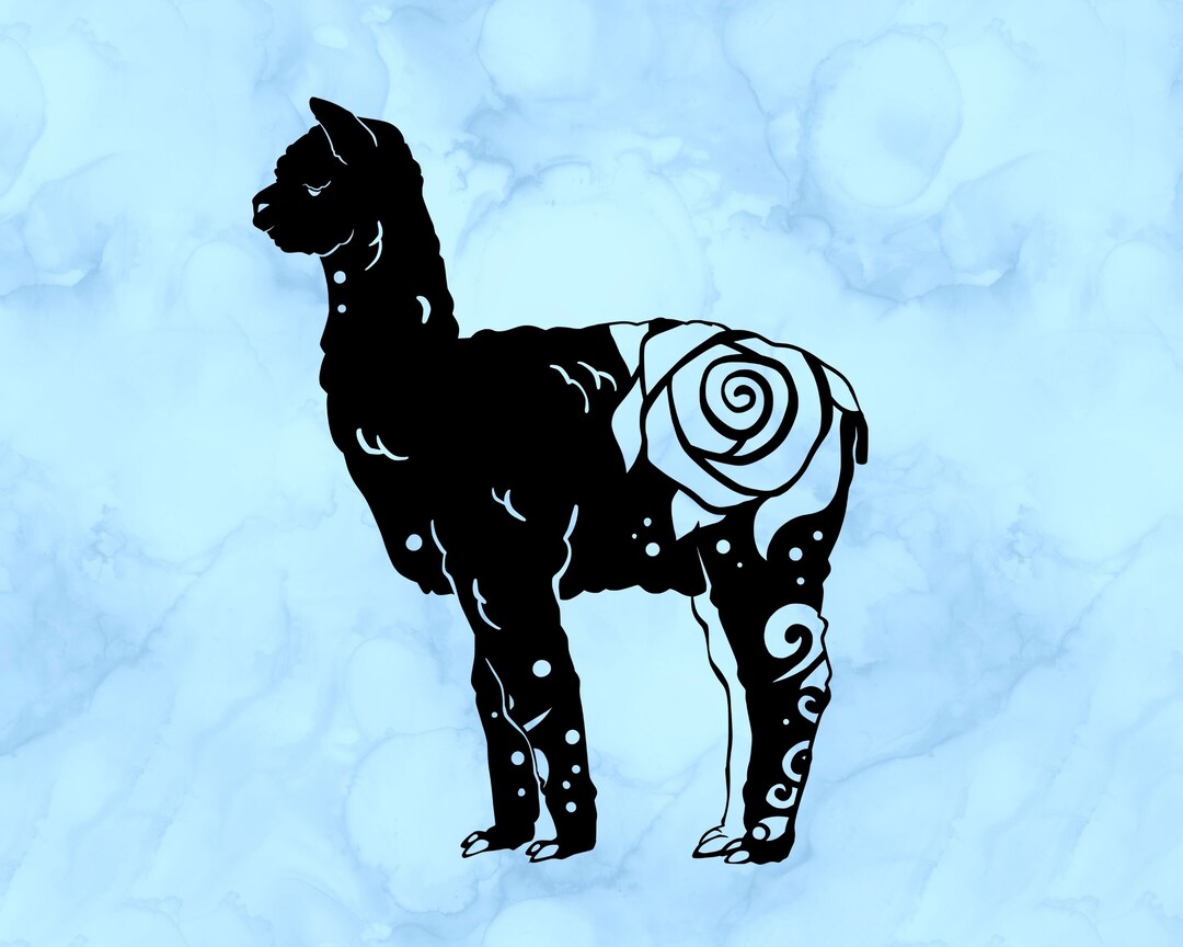 Alpaca Zentangle Decal - Etsy