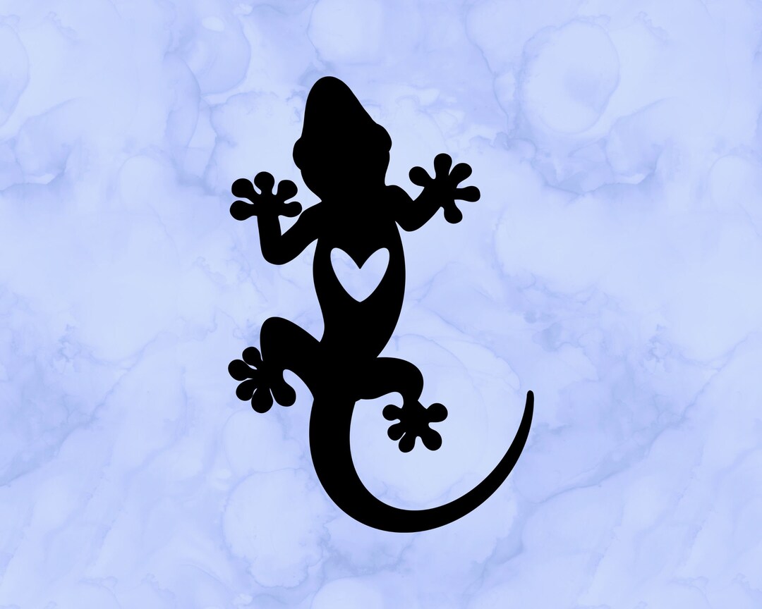 Gecko Heart Decal - Etsy
