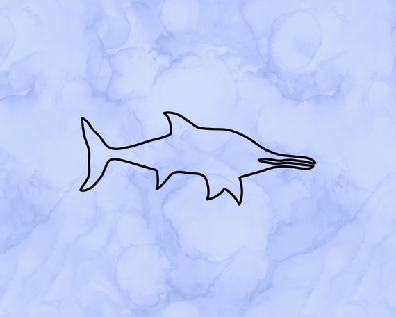 Ichthyosaurus Outline Decal - Etsy