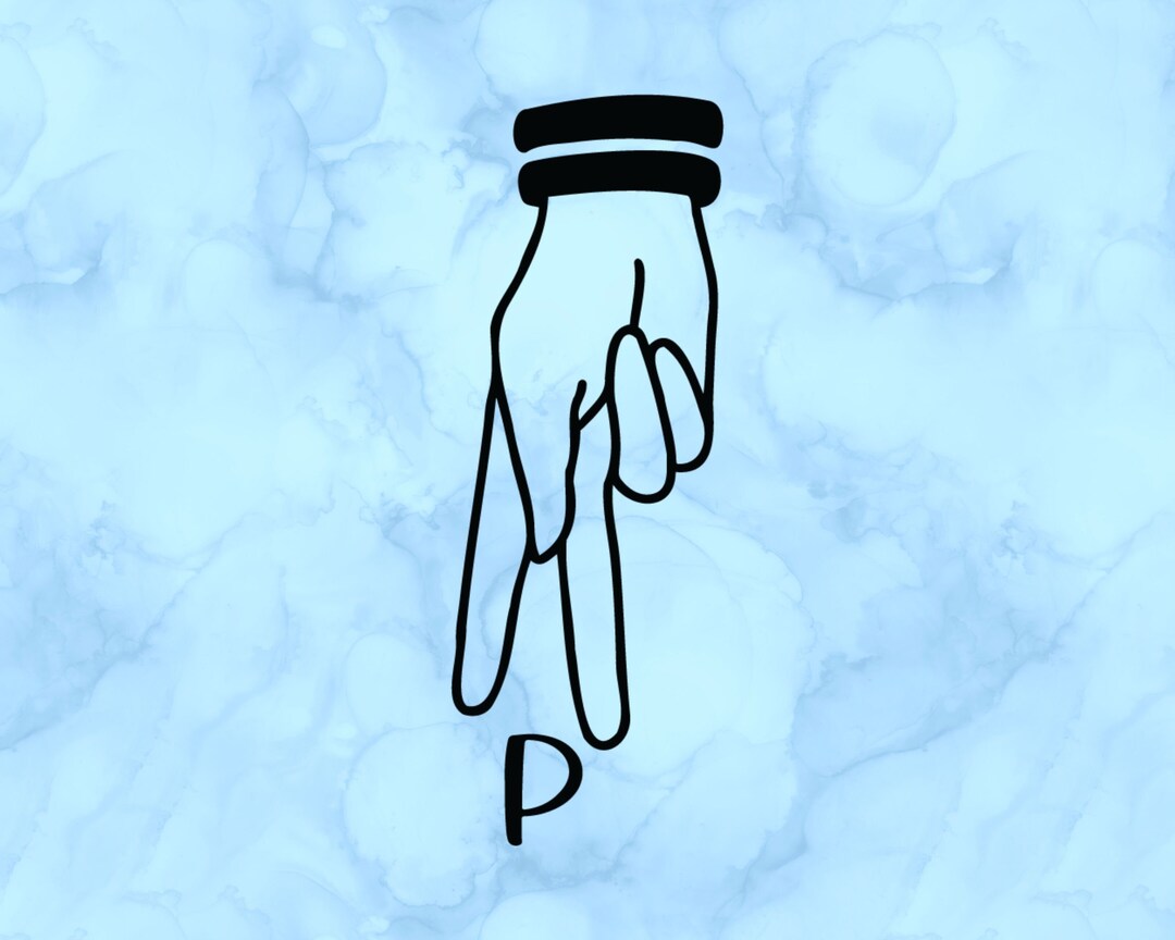 Sign Language Letter P Decal - Etsy
