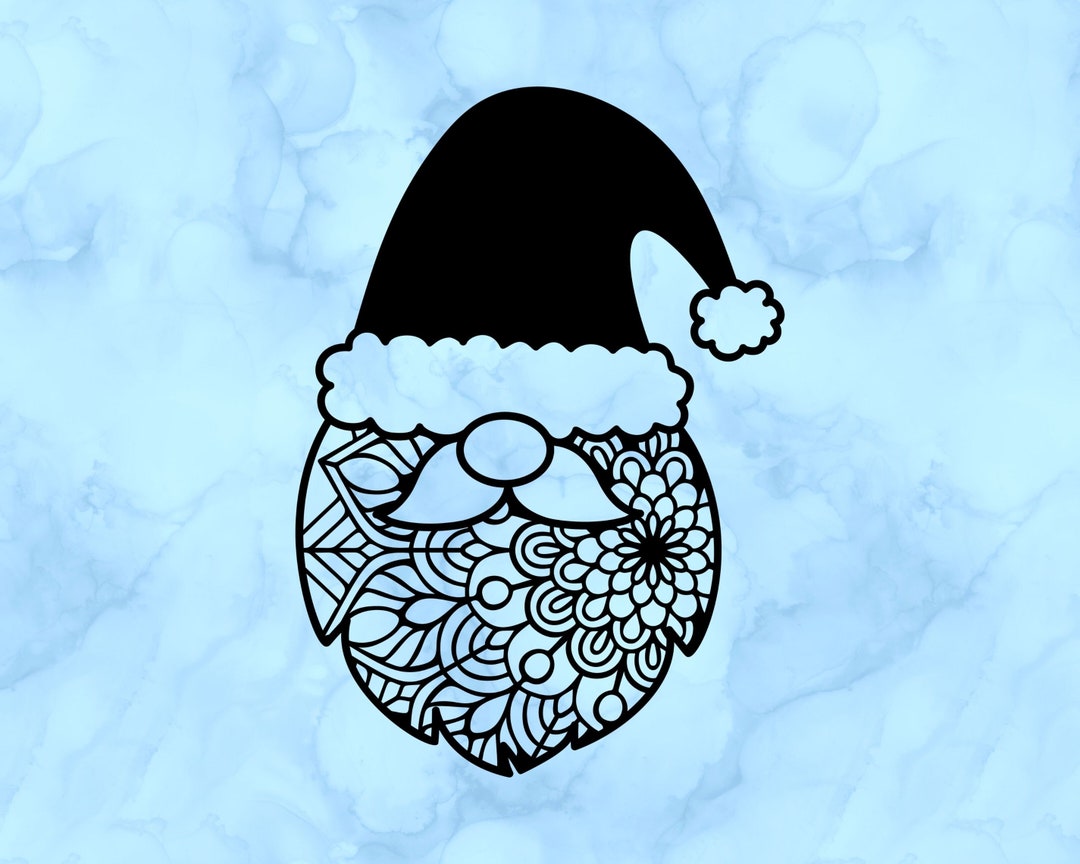 Santa Zentangle Decal - Etsy