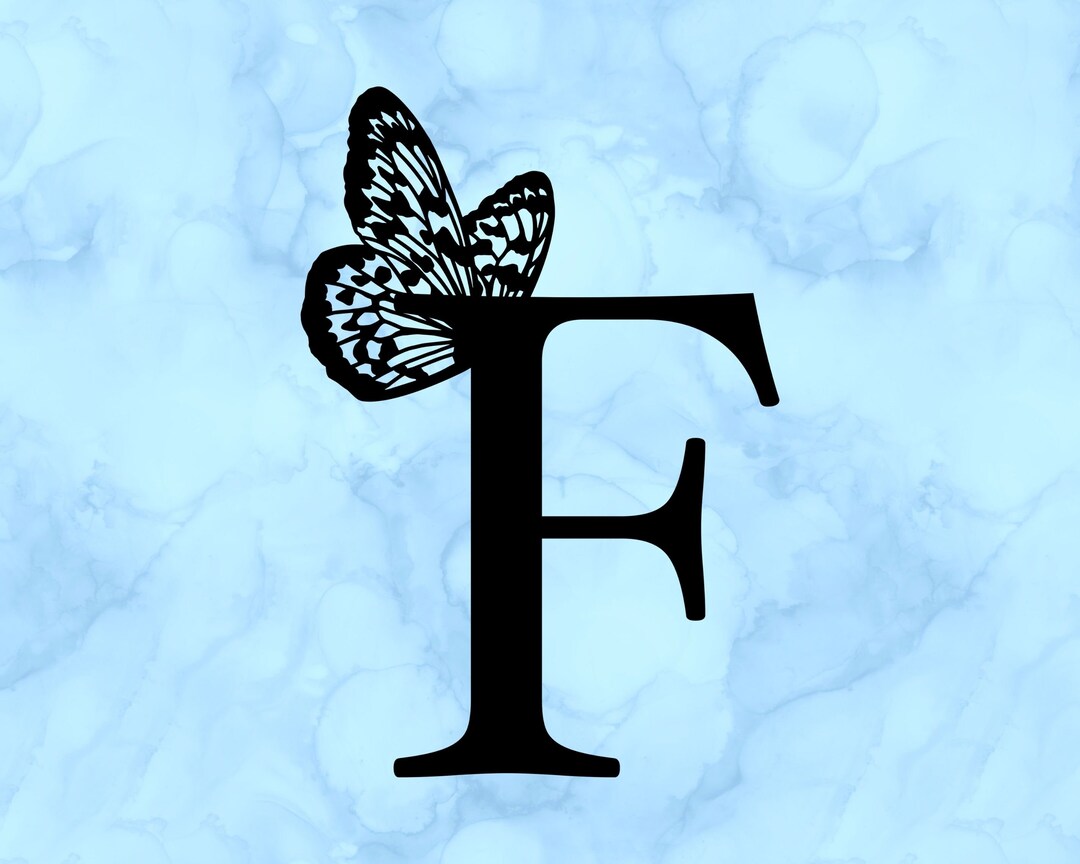 Butterfly Letter F Decal - Etsy