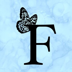 Butterfly Letter F Decal - Etsy