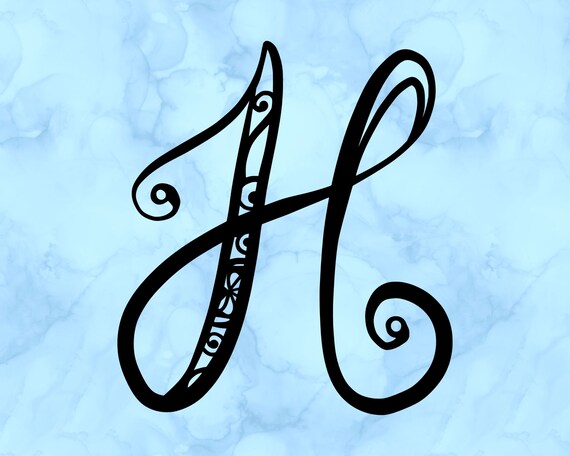 H Zentangle Decal - Etsy