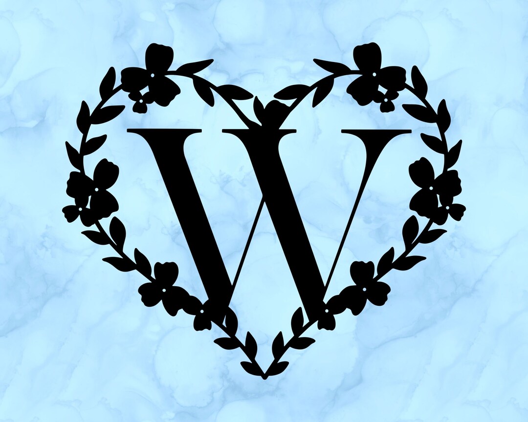 Heart Letter W Decal - Etsy