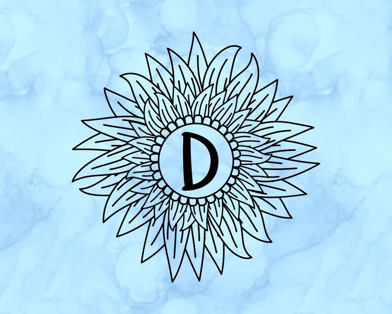 Sunflower Letter D Decal - Etsy