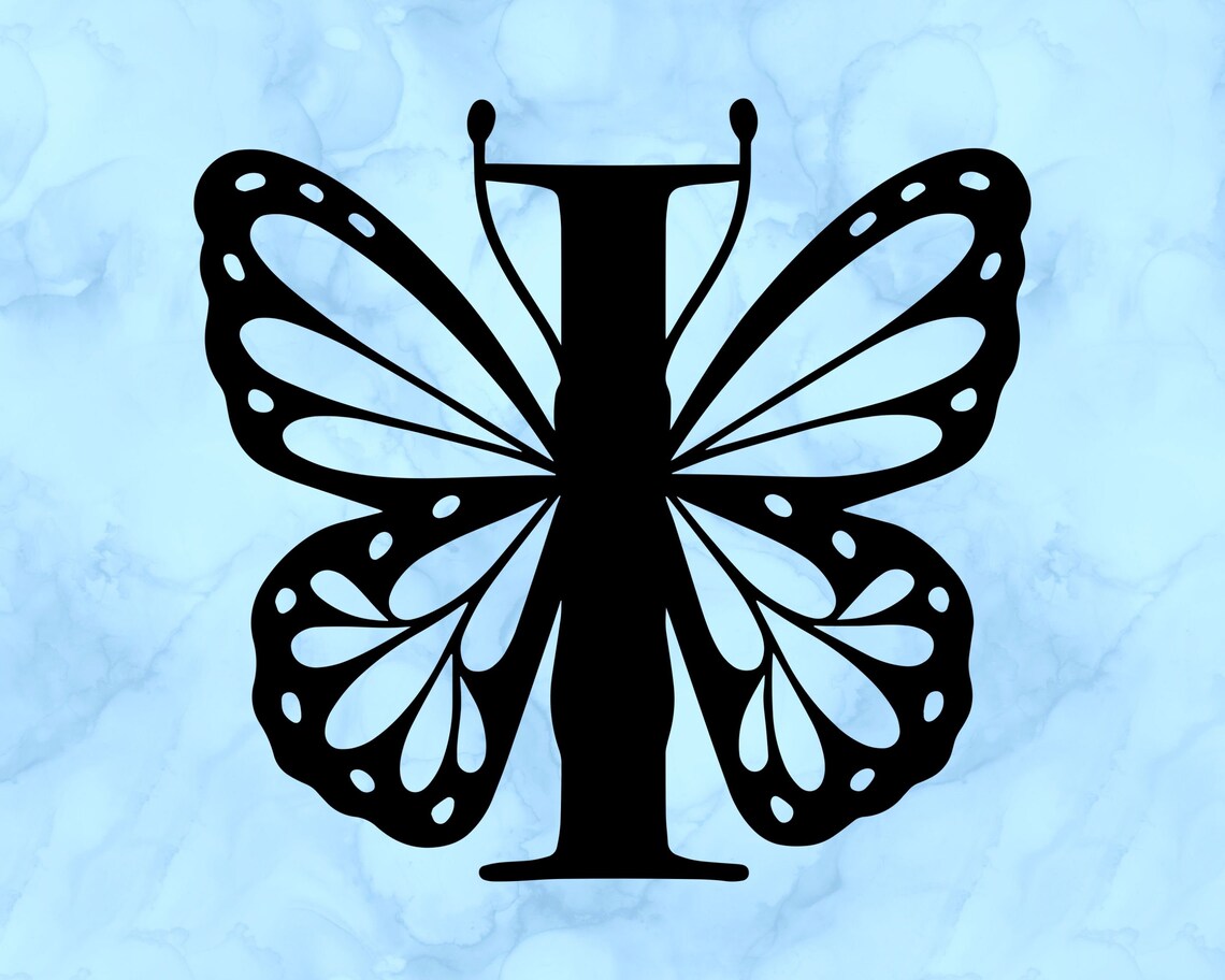Butterfly Letter I Decal - Etsy