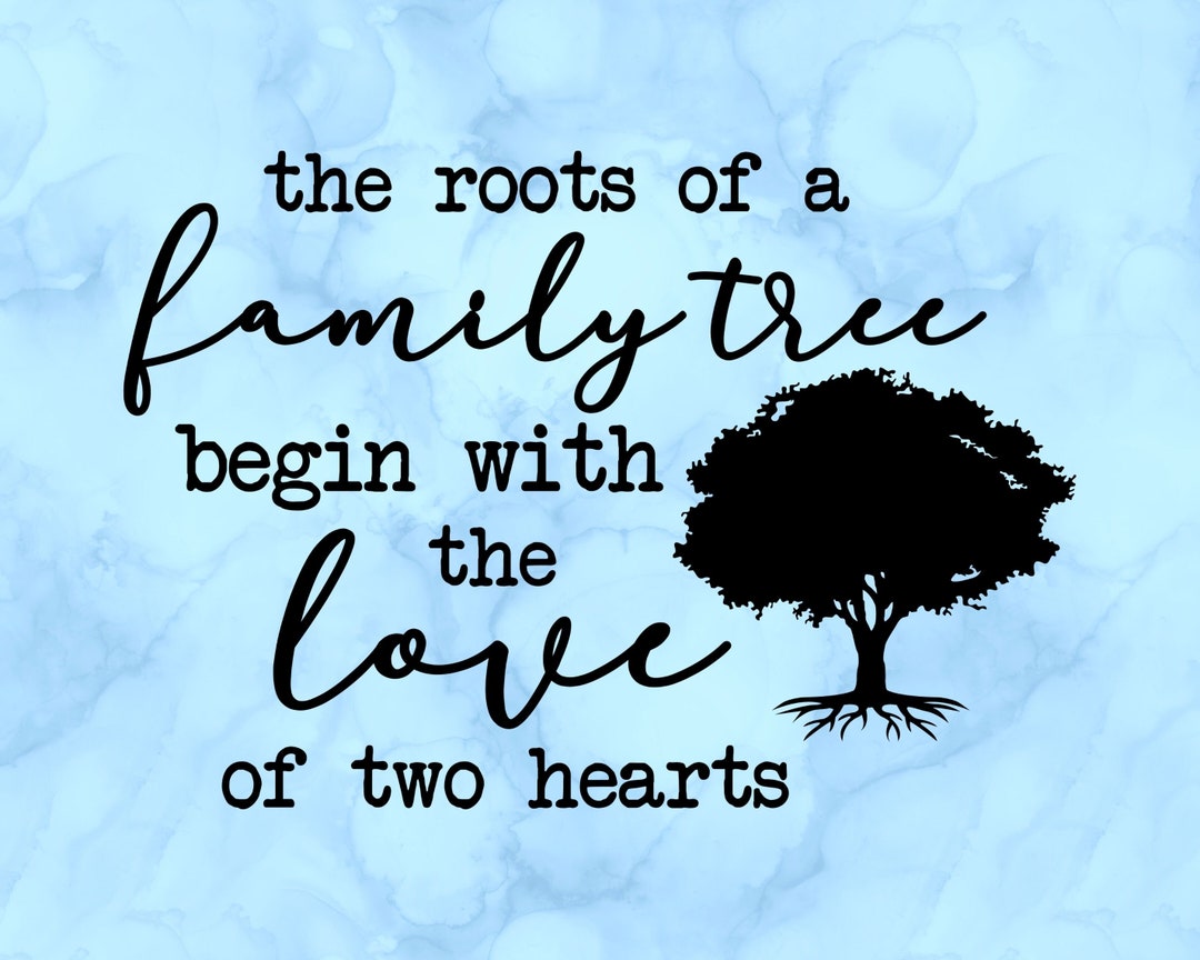 The Roots of a Family Tree Begin With the Love of Two Hearts Decal - Etsy