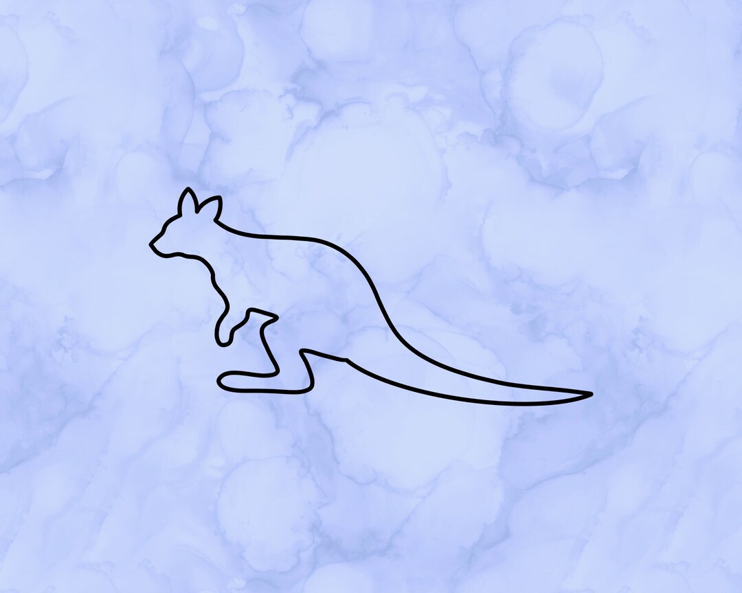 Wallaby Outline Decal - Etsy