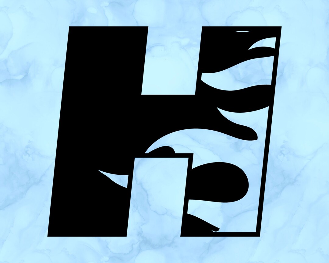 Flame Letter H Decal - Etsy