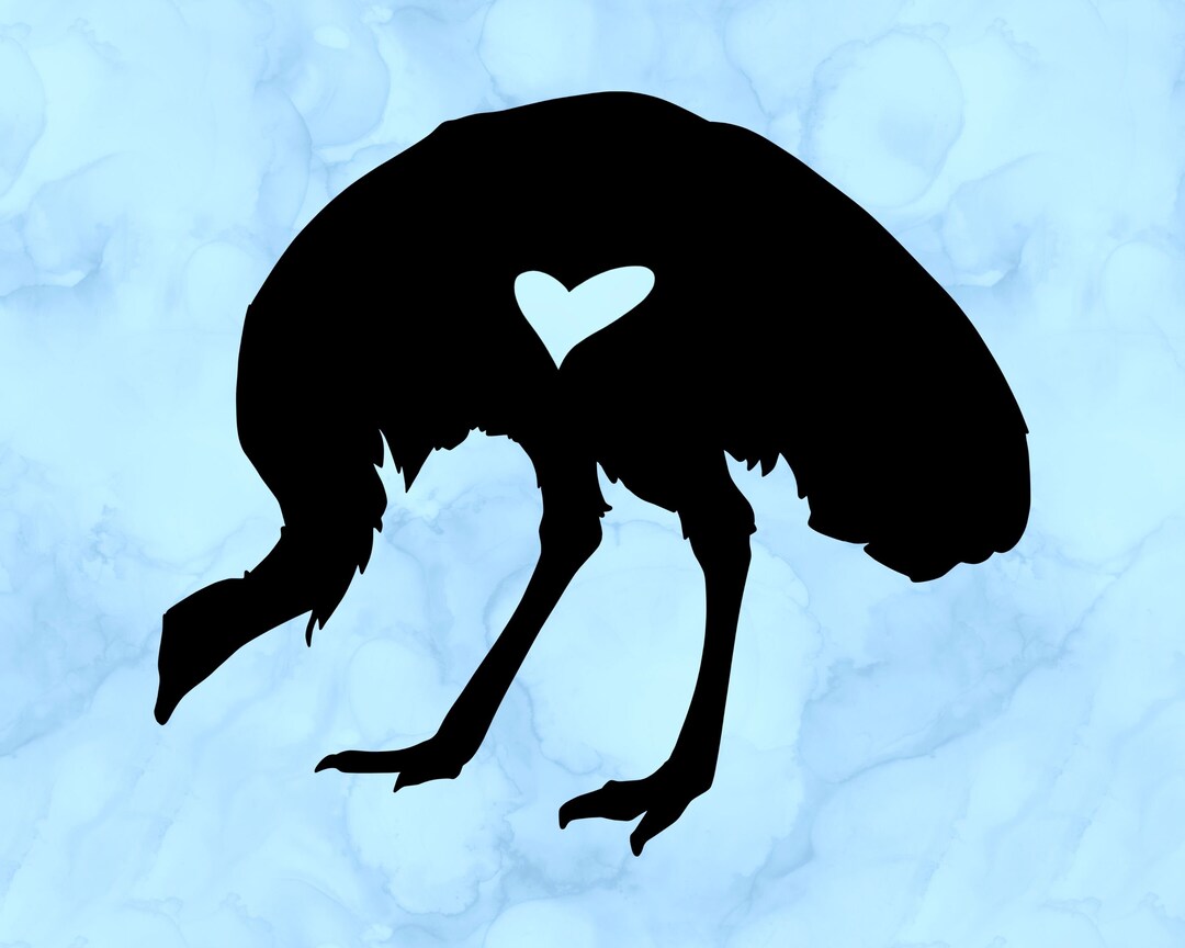 Emu Heart Decal - Etsy