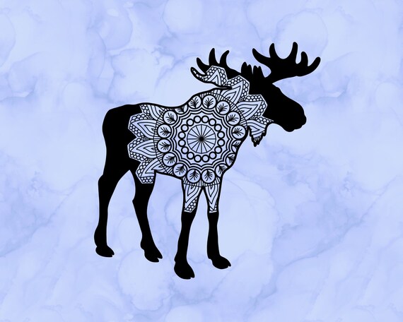Moose Zentangle Decal | Etsy