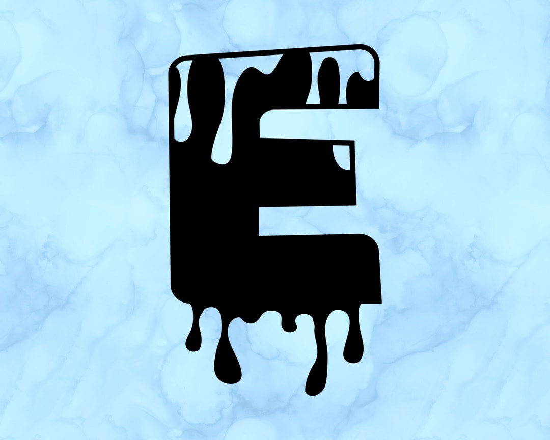 Drip Letter E Decal - Etsy