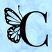 Butterfly Letter C Decal - Etsy