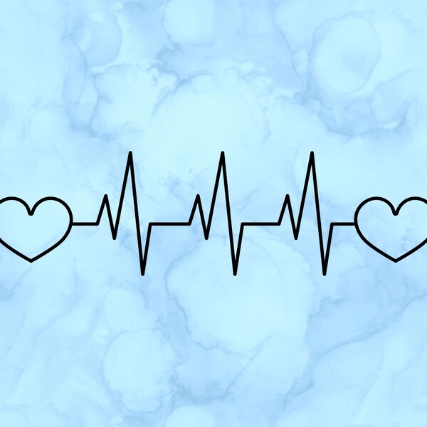 Heartbeat Decal - Etsy