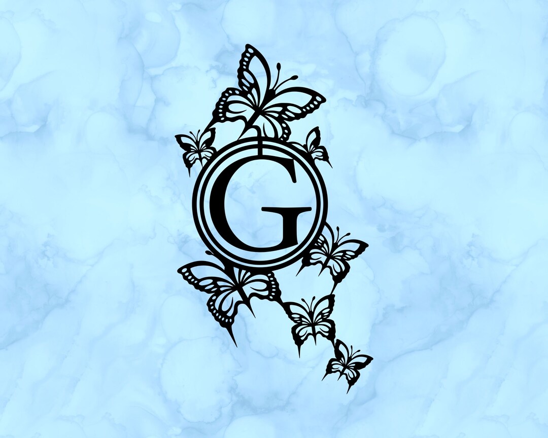Butterfly Letter G Decal - Etsy