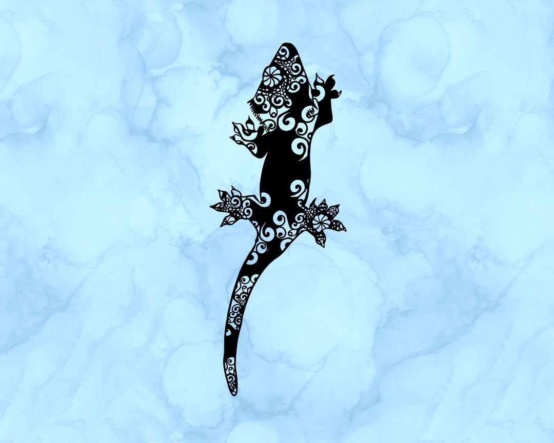 Crested Gecko Zentangle Decal - Etsy