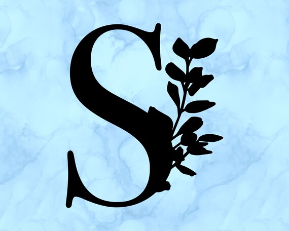 Foliage Letter S Decal | Etsy
