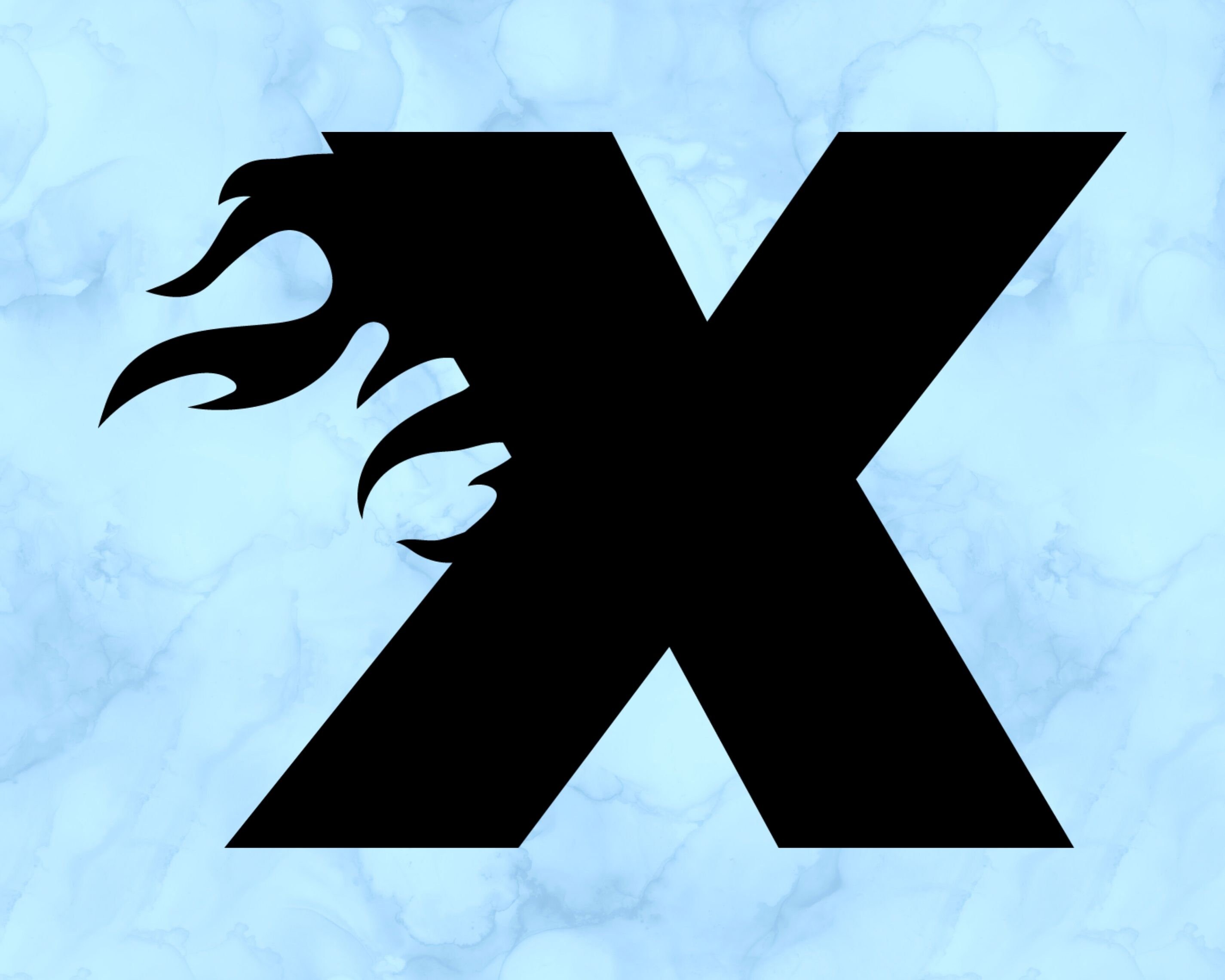 Flame Letter X Decal - Etsy