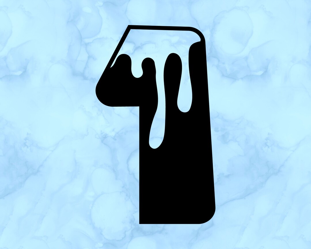 Drip Number 1 Decal - Etsy