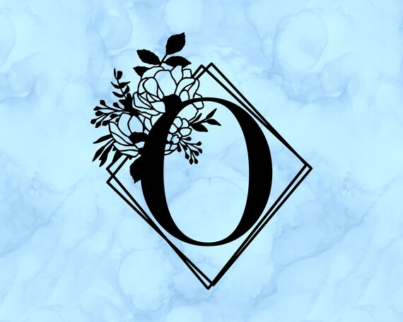 Floral Letter O Decal - Etsy