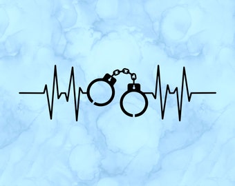 Love Handcuffs Vinyl Decal Sticker Heart Cuffs - Etsy