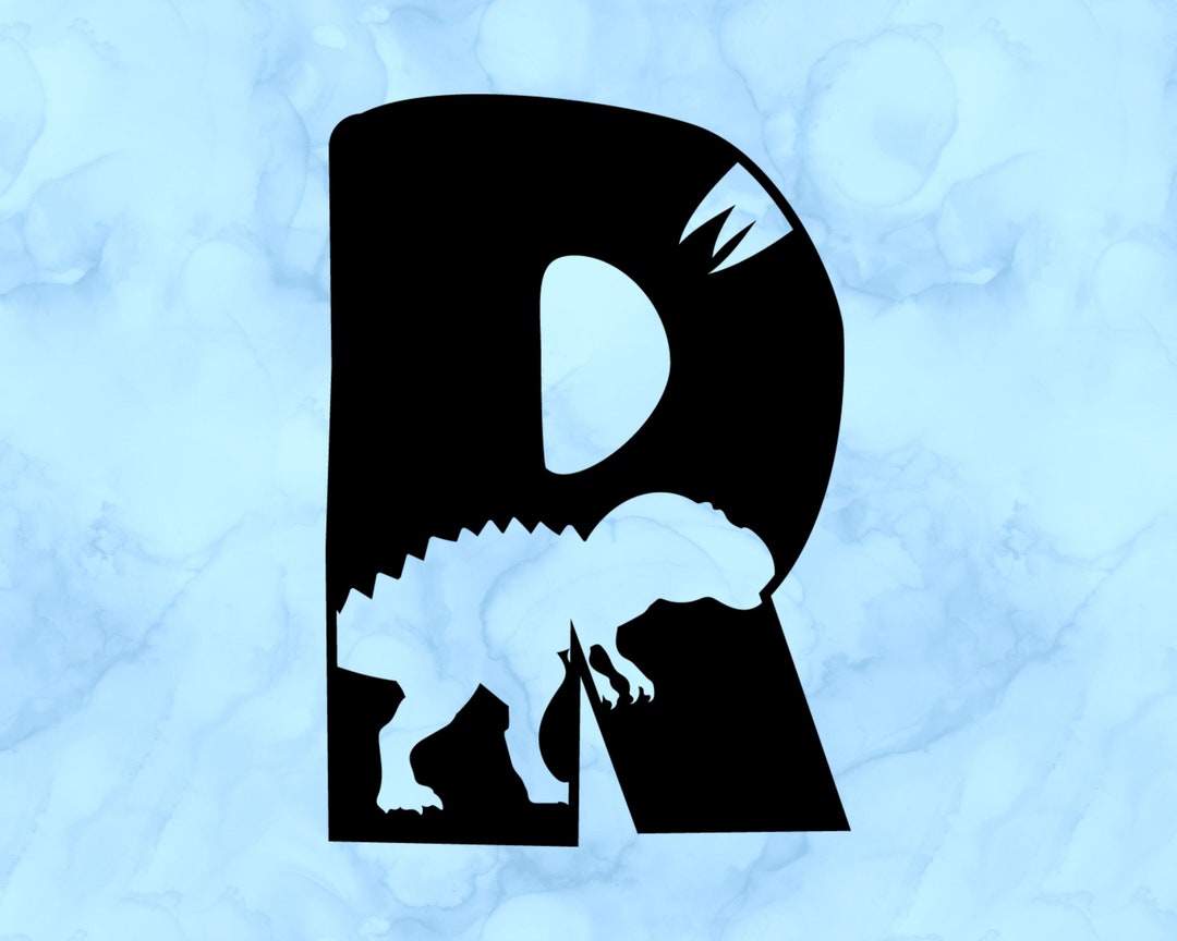 Dinosaur Letter R Decal - Etsy