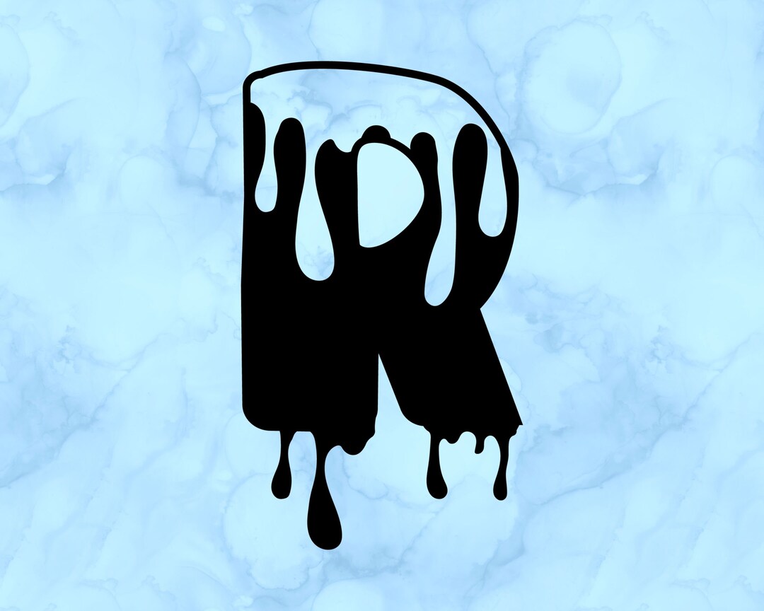 Drip Letter R Decal - Etsy