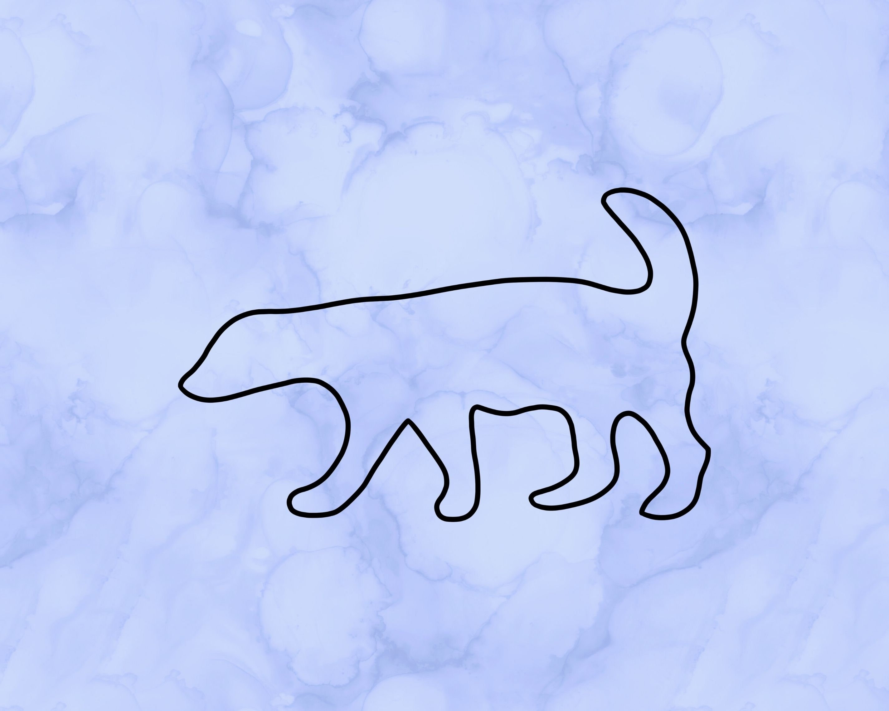 Honey Badger Outline