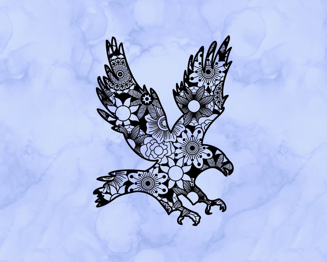 Eagle Zentangle Decal - Etsy