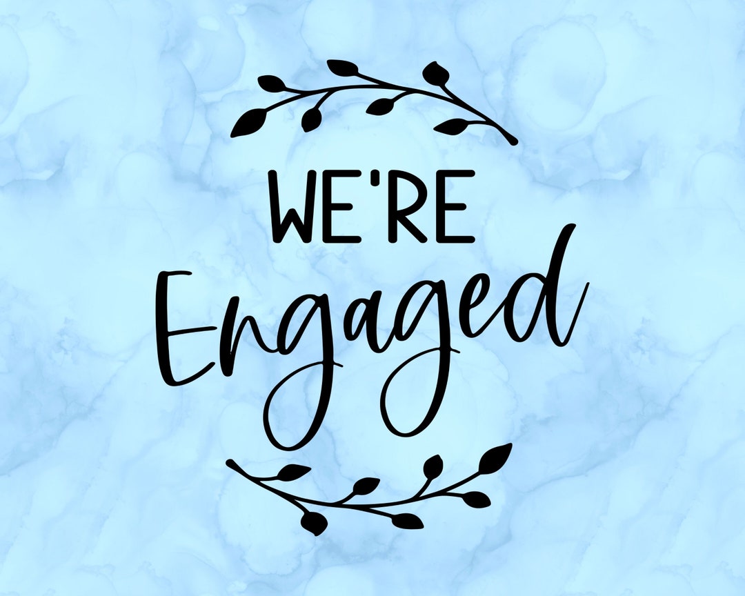 We're Engaged Decal - Etsy