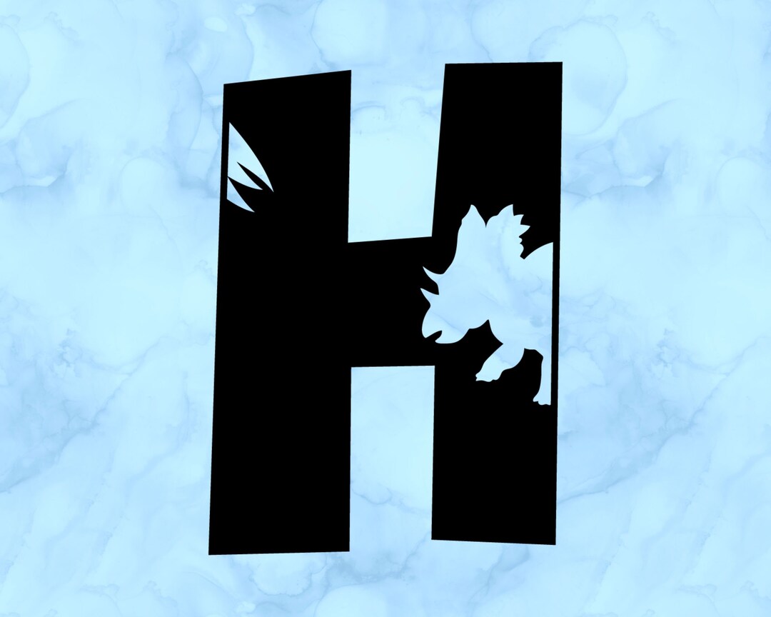 Dinosaur Letter H Decal - Etsy