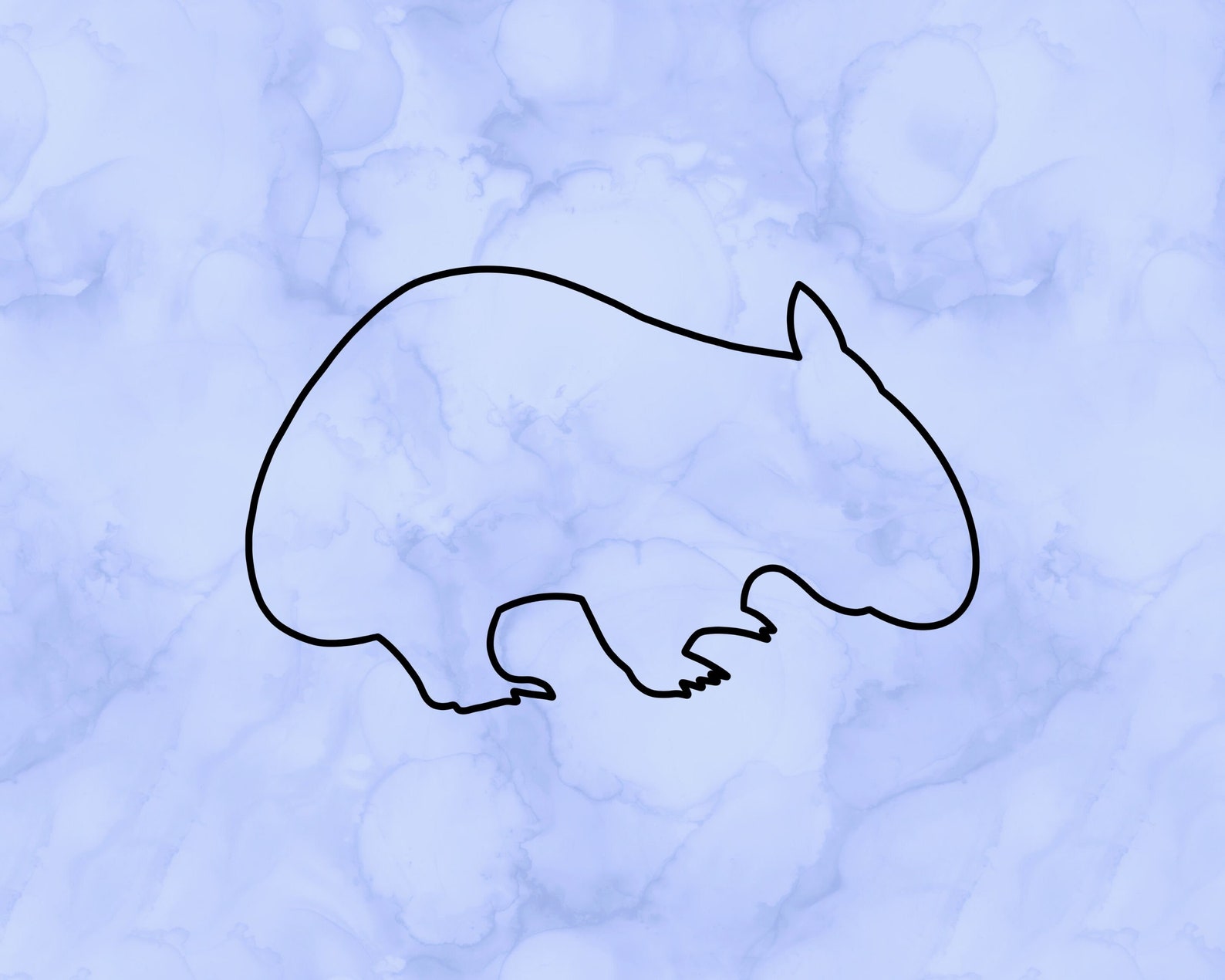 Wombat Outline Decal - Etsy