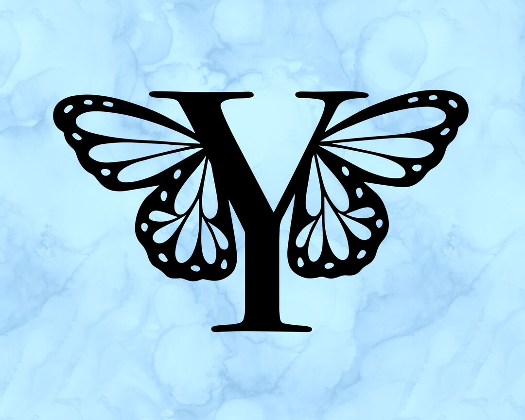 Butterfly Letter Y Decal - Etsy