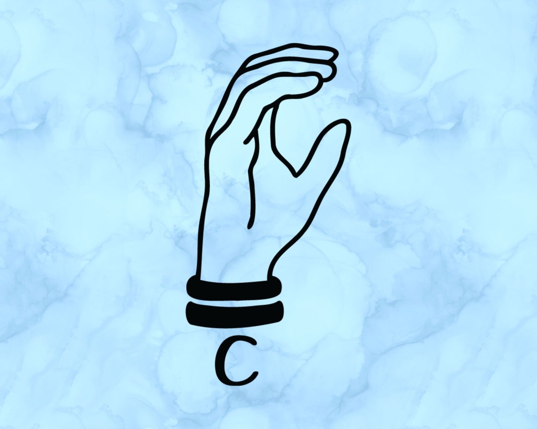 Sign Language Letter C Decal - Etsy