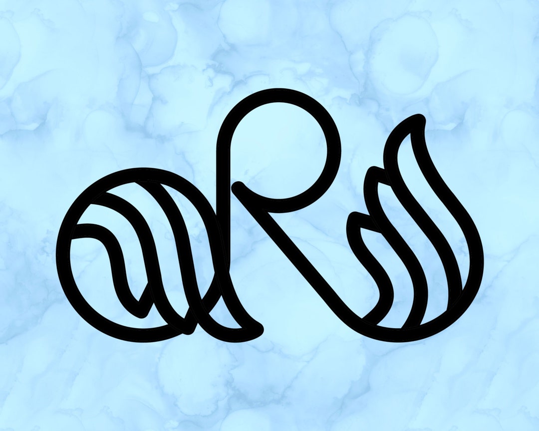Swan Letter R Decal - Etsy